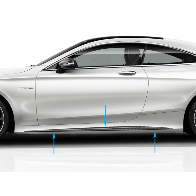 AMG Side skirts trim attachment S-Class 217 carbon | Seitenschweller ...