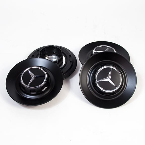 AMG hub caps cover forged wheel Mercedes-Benz S-Class W222 black matte ...