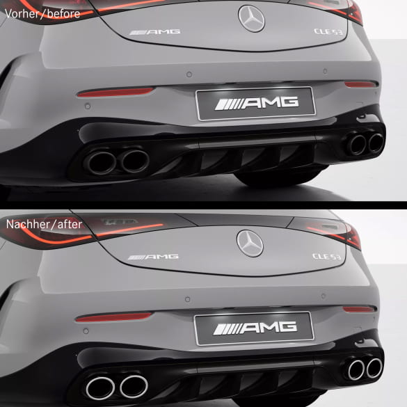 CLE 53 AMG exhaust trims chrome CLE convertible A236 Original Mercedes ...